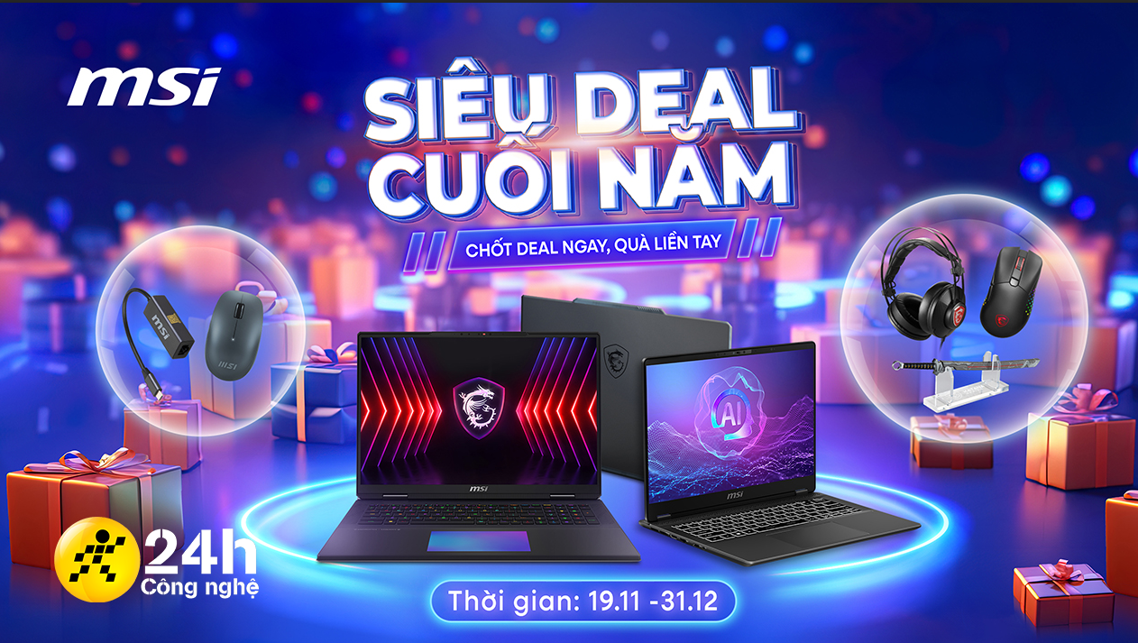 Mua laptop MSI tại Mytour, nhận ngay combo quà tặng cực chất dành riêng cho game thủ